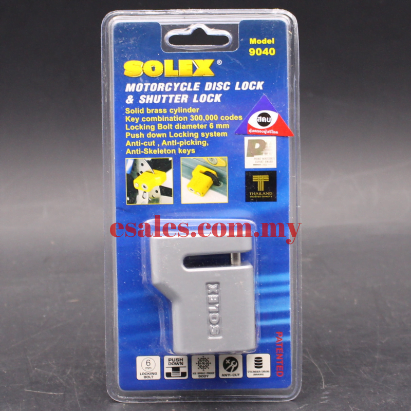 Solex 9040 Motorcycle Disc Lock - Pepper Spray Malaysia- Personal ...