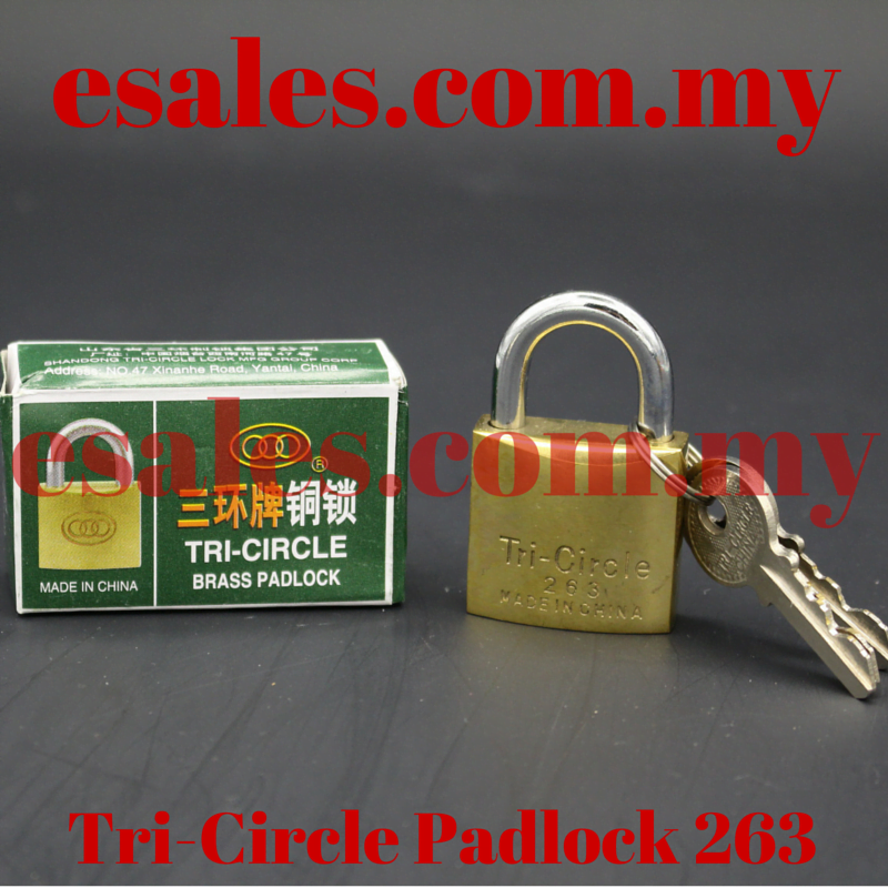 Tri-Circle Padlock 263 - Pepper Spray Malaysia- Personal Safety ...
