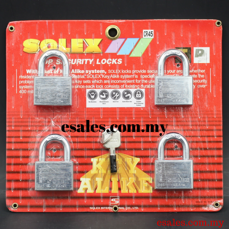 SOLEX R45-CR-KA04 Padlock - Pepper Spray Malaysia- Personal Safety ...