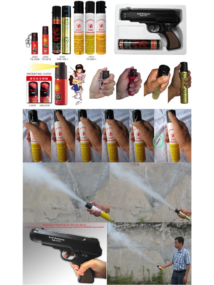 Golden Shield Pepper Gas Spray TH-777 - Pepper Spray Malaysia- Personal ...