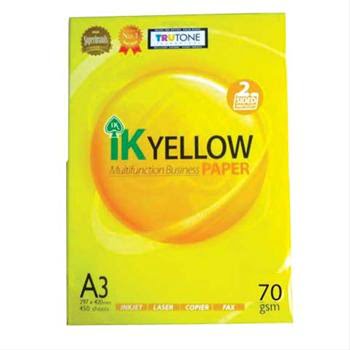IK Yellow 70gsm A3 450 Sheets Multifunction Business Paper - Pepper ...
