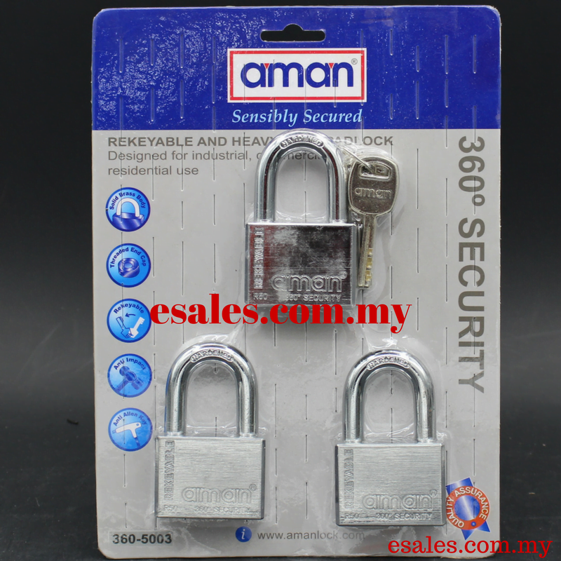 AMAN R50 PADLOCK 360-5003 360Âº SECURITY - Pepper Spray Malaysia ...