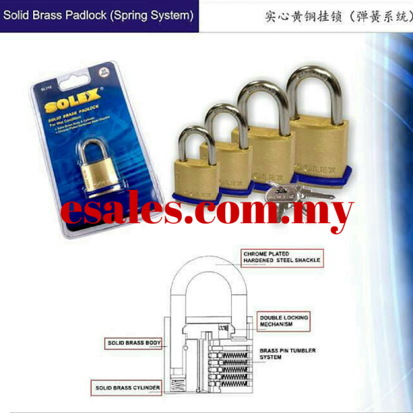 SOLEX SL110 30mm Padlock - Pepper Spray Malaysia- Personal Safety ...