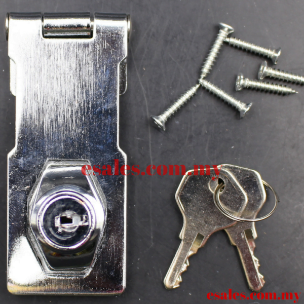 LOCKING HASP AND STAPLE KEY LOCK 2-1/2" SELF-LOCKING HASP LOCK - Pepper ...