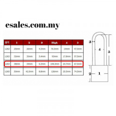 Tri-Circle Padlock L264 - Pepper Spray Malaysia- Personal Safety ...