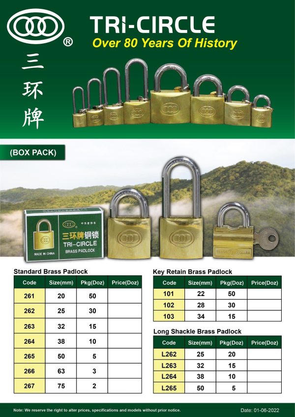 Tri-Circle Padlock 264 - Pepper Spray Malaysia- Personal Safety ...