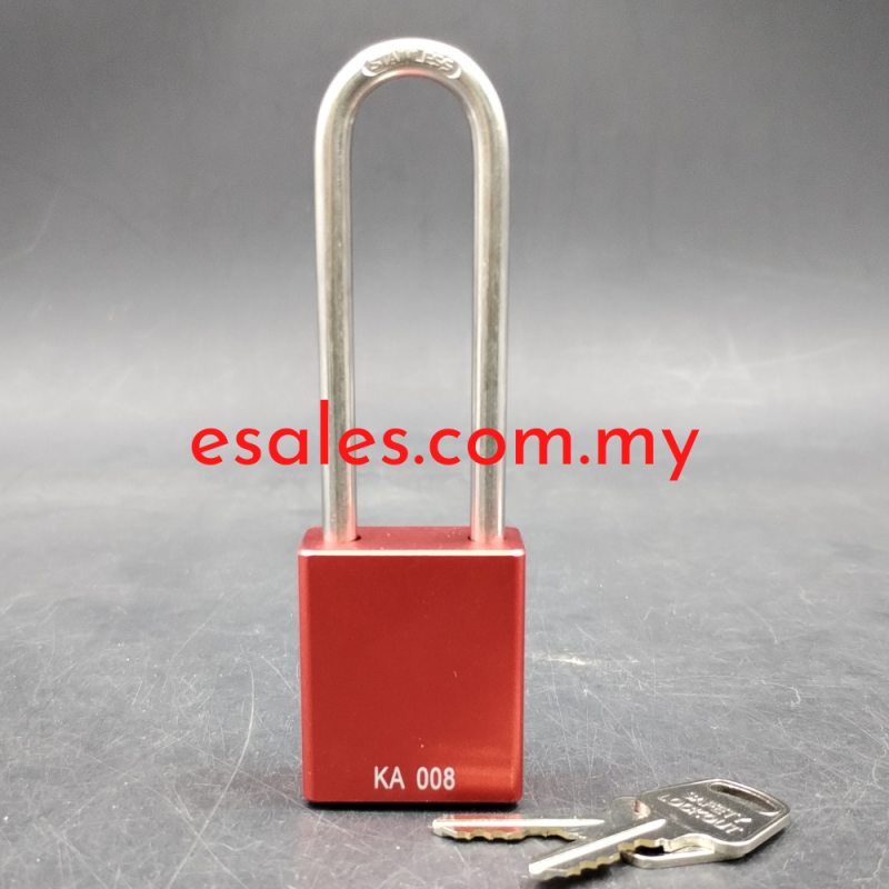 LOTO Safety Lockout Padlock BD-A21DLS-76MM-D-2-KAMK, ALUMINIUM RED ...