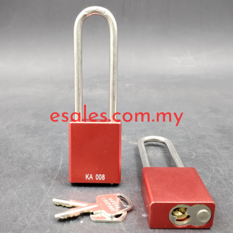 LOTO Safety Lockout Padlock BD-A21DLS-76MM-D-2-KAMK, ALUMINIUM RED ...