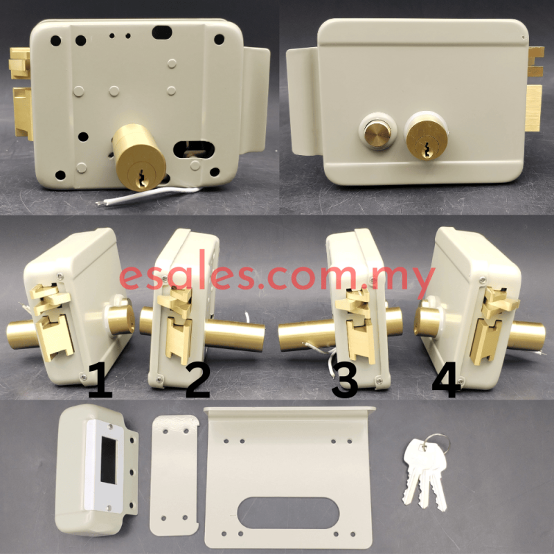 ELECTRIC RIM LOCK SAC-RJ103B-P-3 Copper cylinder, Copper Coil, Copper ...