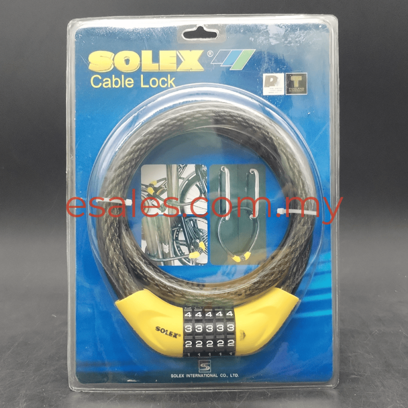 SOLEX Combination Cable Lock - Pepper Spray Malaysia- Personal Safety ...