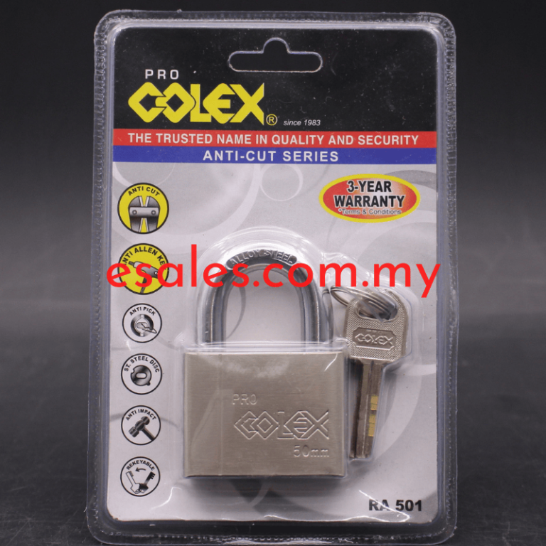 Colex RM-501MK02 Master Keyed Anti Cut Padlock, Master Key Code MK2 ...