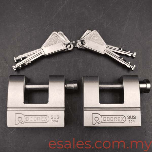 DOOREX DA500SSKA 53143212 Stainless Steel Armoured Padlock 50mm Key ...
