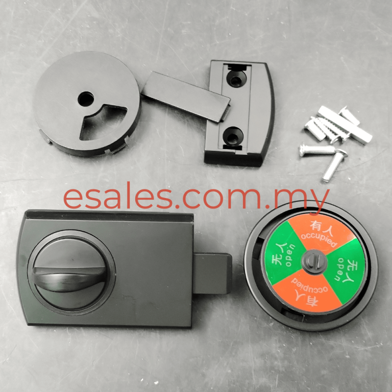 Toilet Cubicle Door Lock Stainless Steel Black - Pepper Spray Malaysia ...
