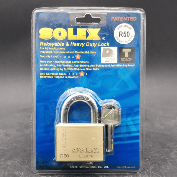 SOLEX R50 Premium Padlock - Pepper Spray Malaysia- Personal Safety ...