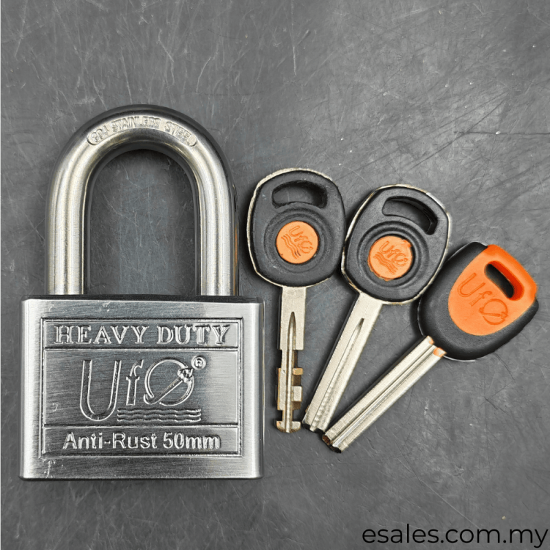 UFO US5000AR ORANGE 53113244 ORANGE PADLOCK HEAVY DUTY ANTI RUST KEY ...